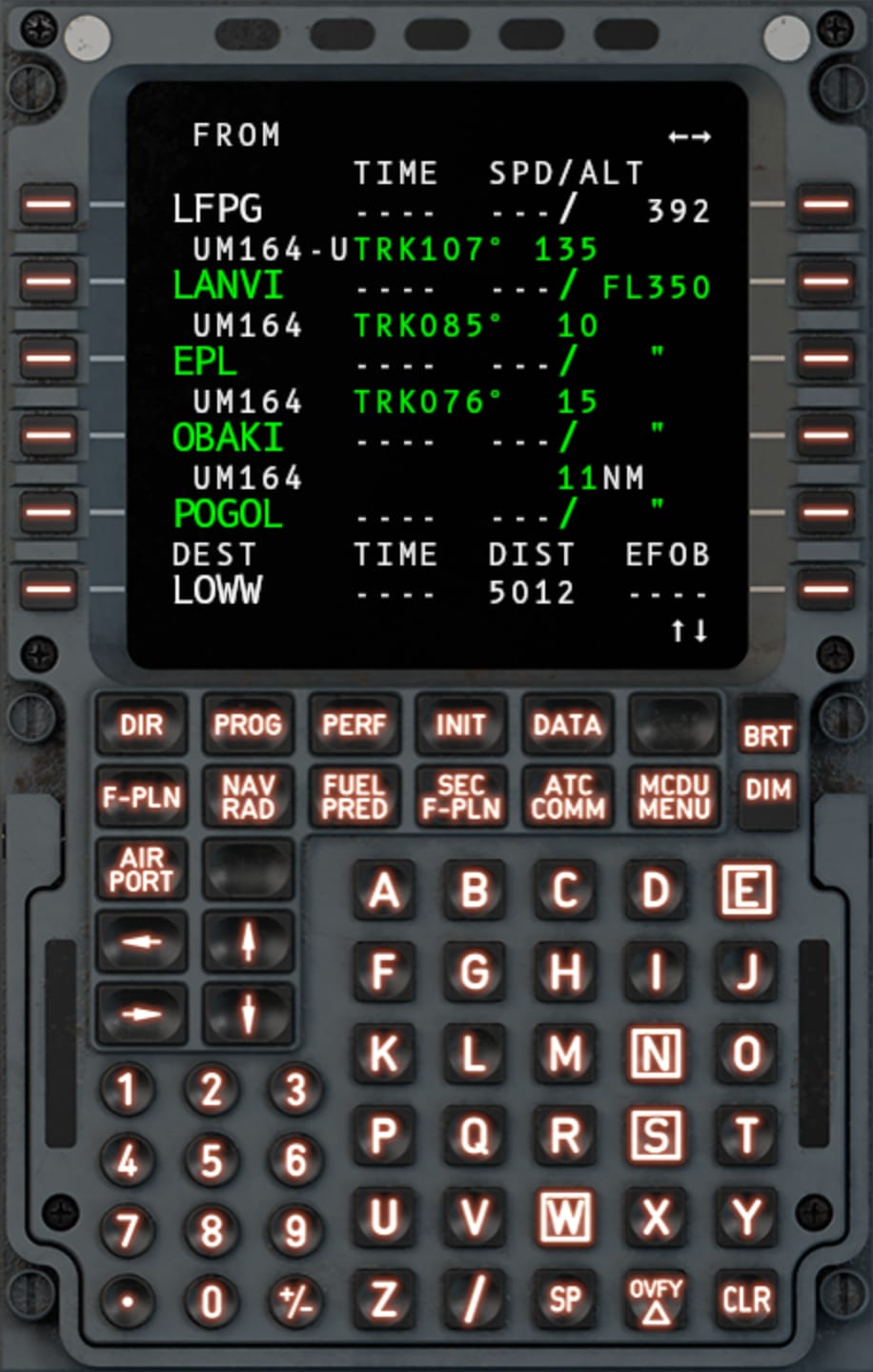 XPFlightPlanner - How to load flight plan into A330 MCDU?