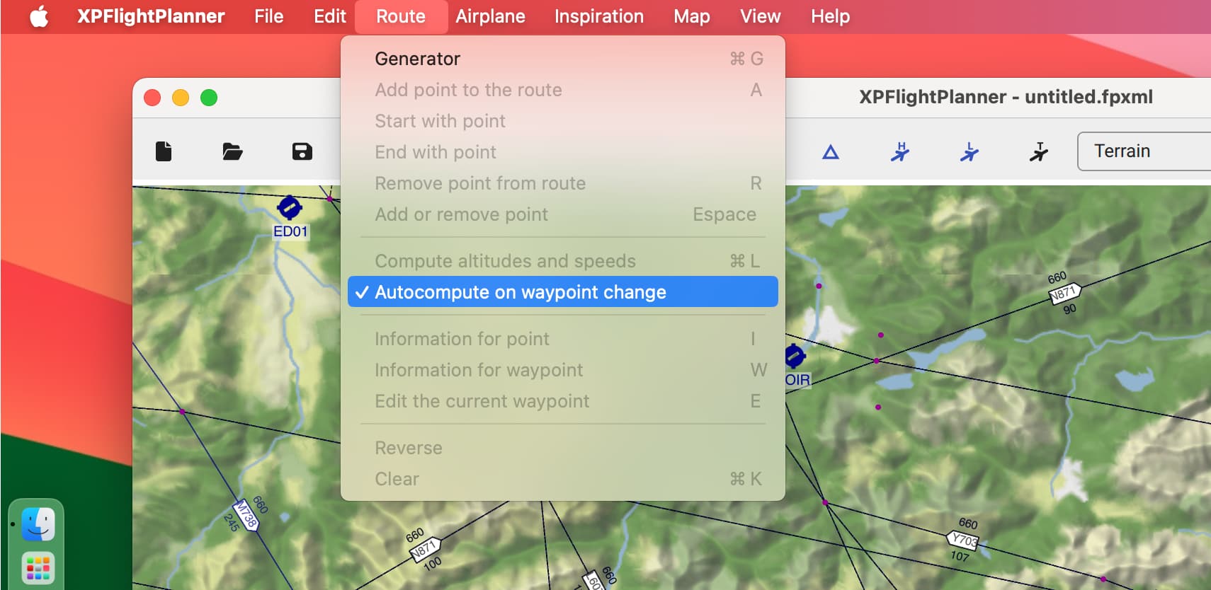 XPFlightPlanner - Edit the flight plan