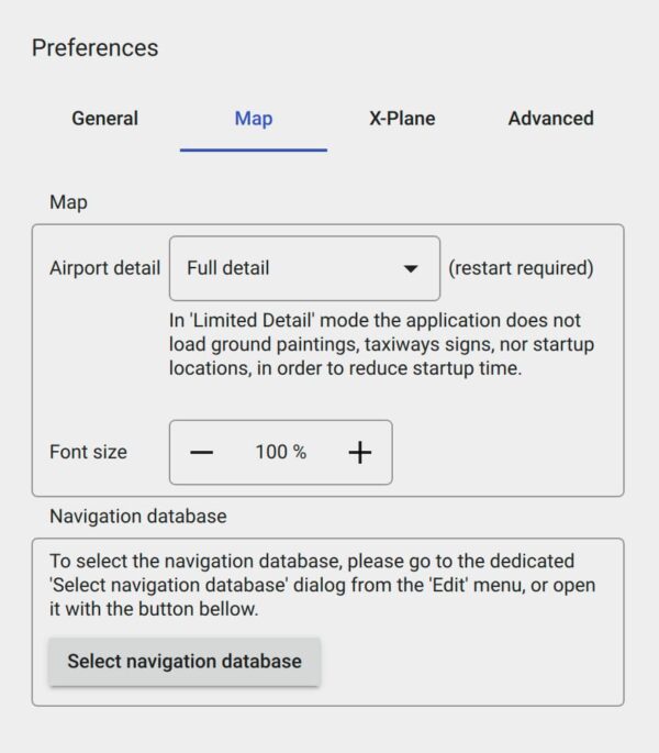 XPFlightPlanner - Preferences and settings
