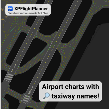 XPFlightPlanner - Charts with taxiway names