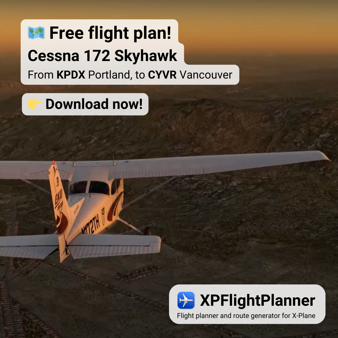 XPFlightPlanner - Flight plan from KPDX to CVYR